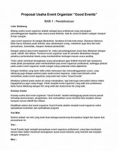 Contoh Proposal Usaha Event Organizer (Download DOC / PDF)