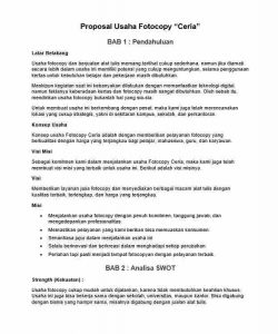 Contoh Proposal Usaha Fotocopy (Download DOC / PDF)