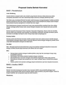 Contoh Proposal Usaha Konveksi (Download DOC / PDF)