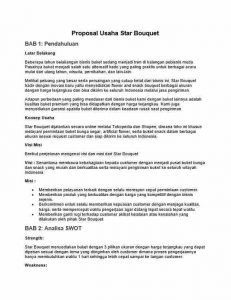 Contoh Proposal Usaha Buket (Download DOC / PDF)