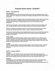 Contoh Proposal Usaha Jasuke (Download DOC / PDF)