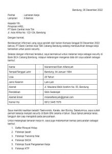 3 Contoh Surat Lamaran Kerja Security (Download DOC)