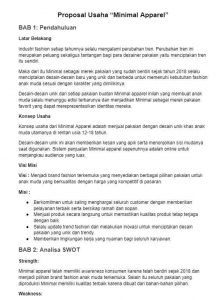Contoh Proposal Usaha Clothing (Download DOC)